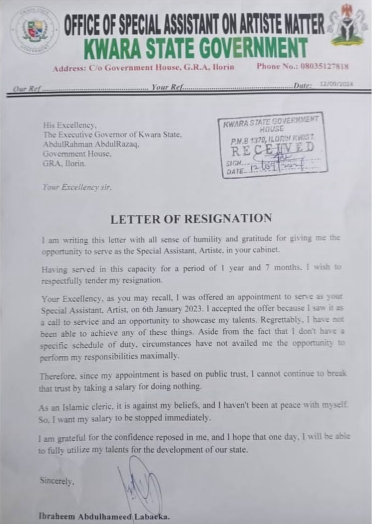 "I’m tired of taking salary for doing nothing" Singer Ibraheem Labaeka ...