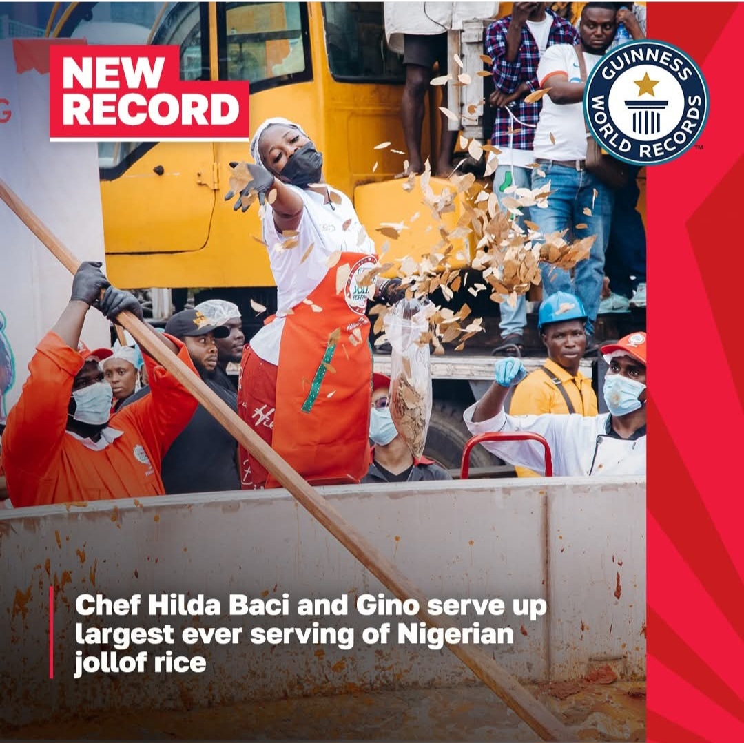 Guinness World Record confirms Nigerian chef, Hilda Baci has broken the world record for largest ...