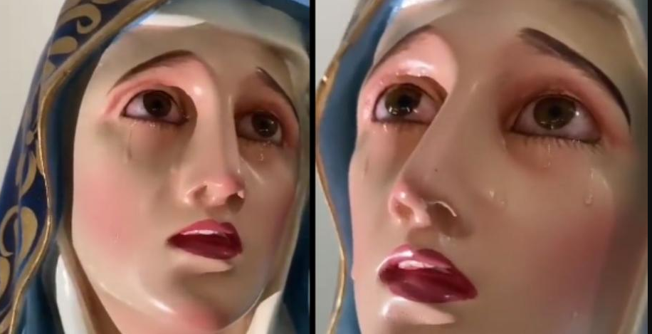 Real life “miracle” witnessed as statue of Virgin Mary is filmed ...