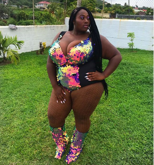 Curvy internet sensation, Jezra Matthews, puts her banging bod in sexy swimwear photos