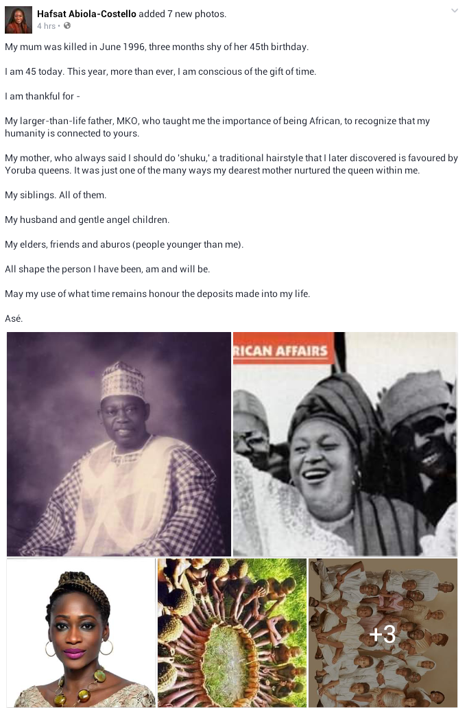 Beautiful new photo of late Alhaja Kudirat Abiola's children and ...