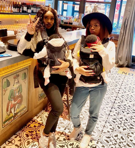 New moms, Maria Okan and Lola OJ enjoy 'babies day out' with their ...