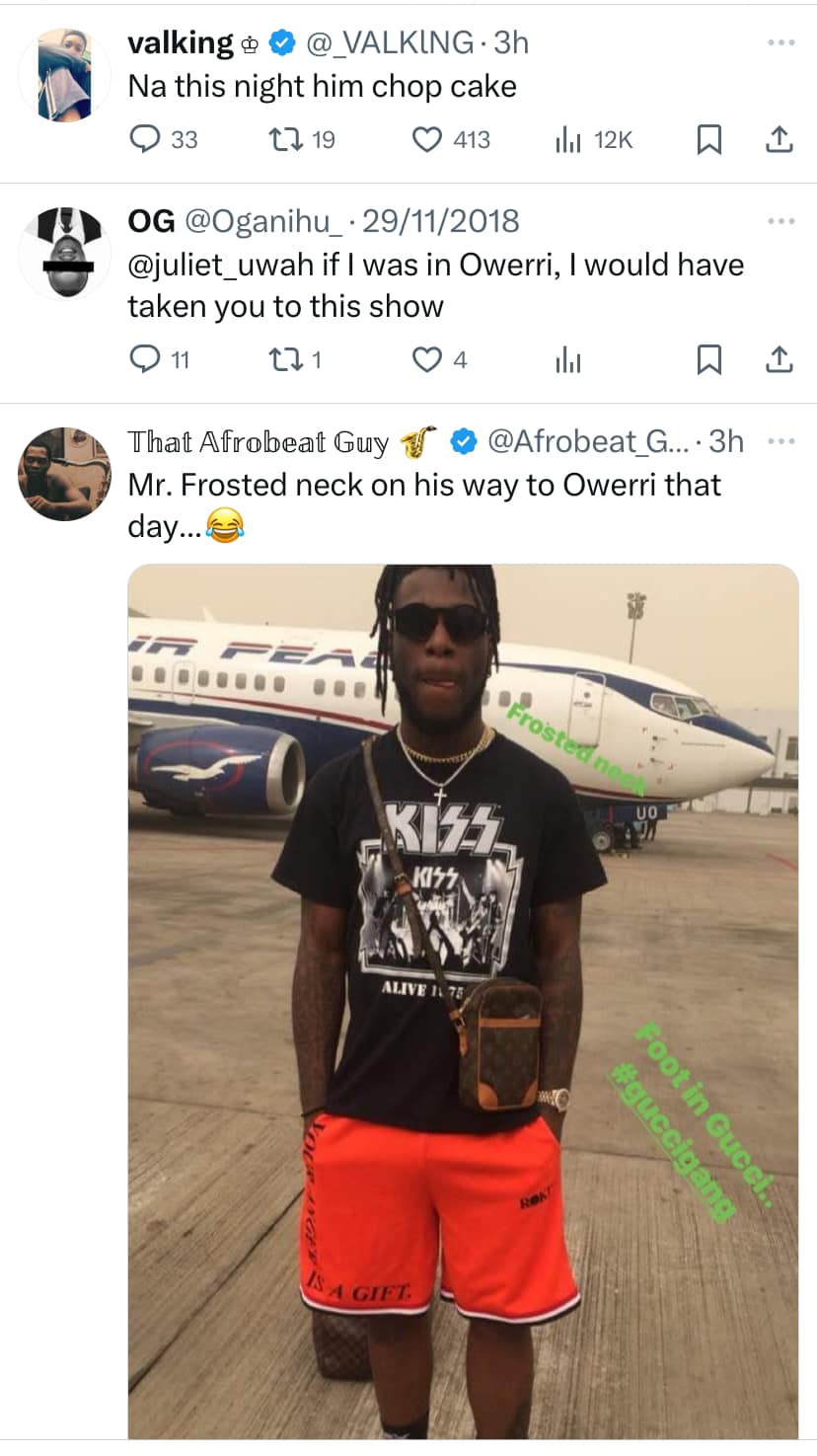 Nigerians unearth tweet and photo of Burna Boy attending Cubana Chief ...