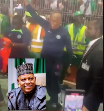 Vice President Kashim Shettima celebrates with Super Eagles squad ...