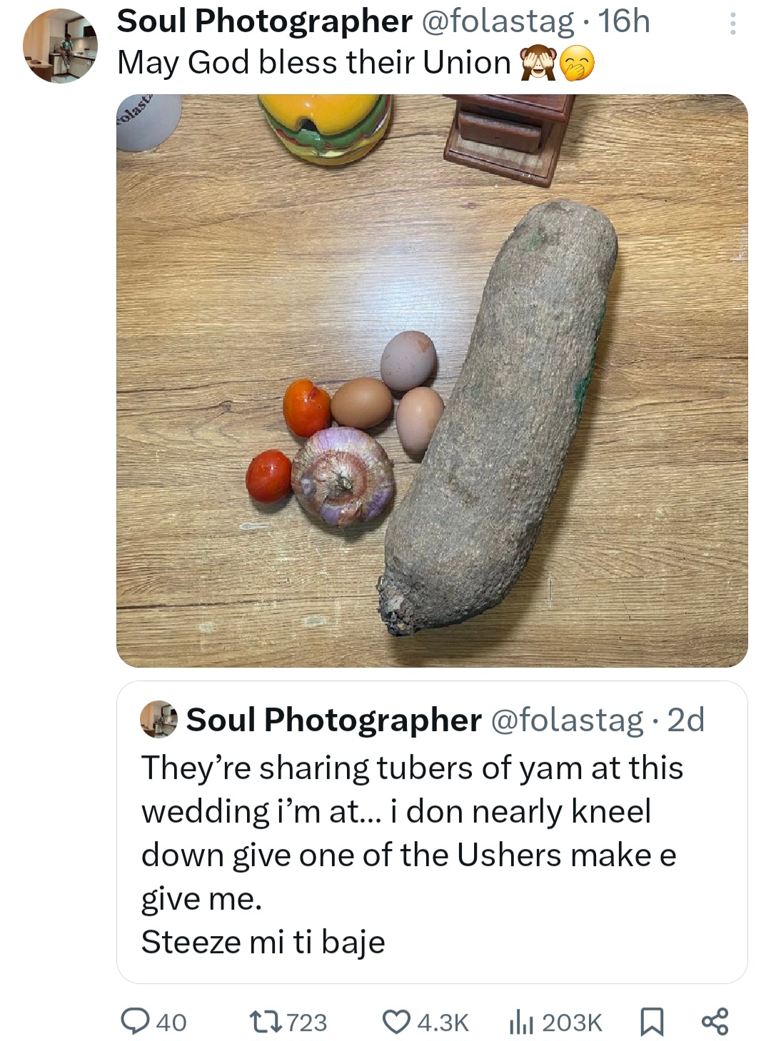 Reactions as guest shows useful items shared at a Lagos wedding