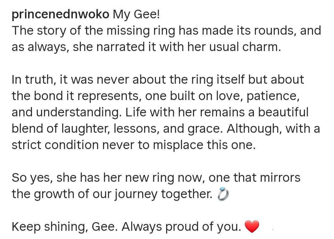 Ned Nwoko gifts wife Regina Daniels massive ring on her birthday to ...