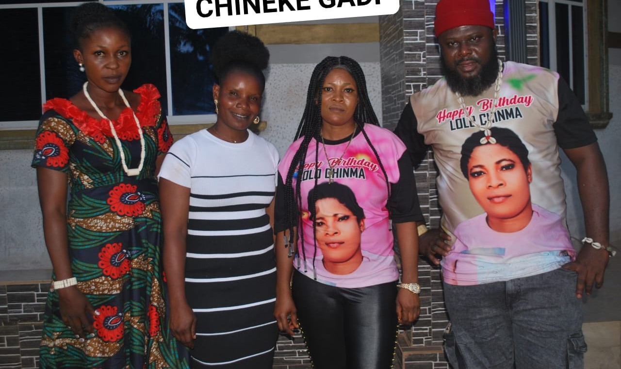 Nigerian man shows off his three wives