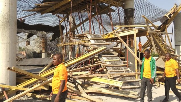 Four injured as section of building under construction collapses in Abuja