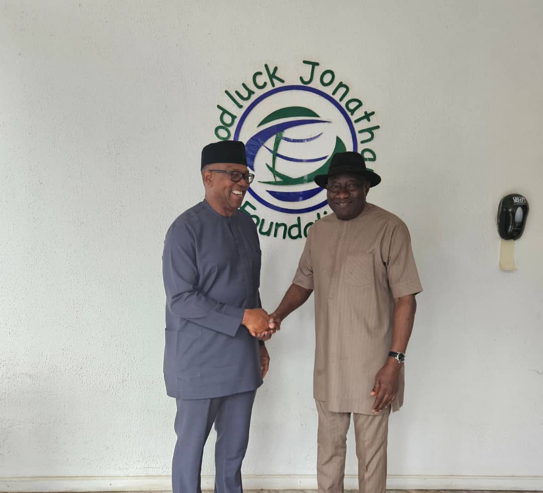 Jonathan, Peter Obi in closed-door meeting in Abuja (photos)